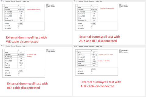 Dummycell test failed, internal dummycell test passed - Antec Scientific
